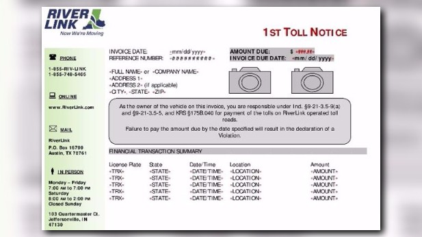 RiverLink invoices to be mailed soon; drivers can still get reduced toll rate | whas11.com